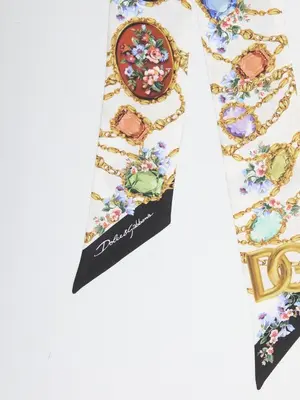 Dolce & Gabbana Dolce Gabbana Jewel Motif Scarf
