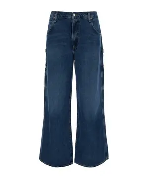 AGOLDE High Waist Wide Leg Denim Trousers - Blue