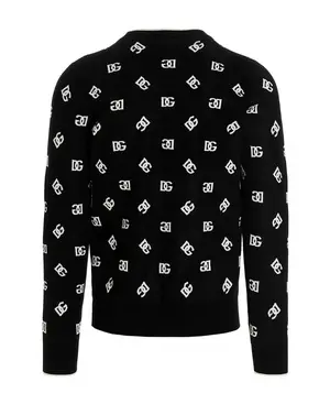Dolce & Gabbana Dg Intarsia Knit Crewneck Sweater