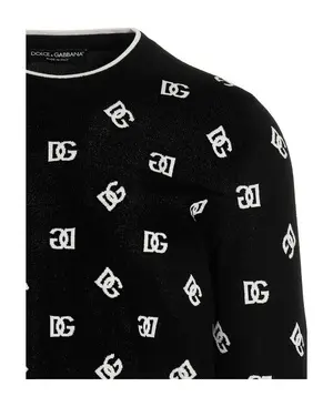 Dolce & Gabbana Dg Intarsia Knit Crewneck Sweater