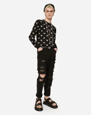 Dolce & Gabbana Dg Intarsia Knit Crewneck Sweater