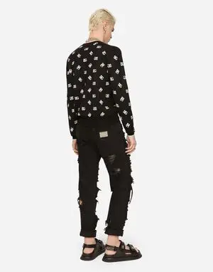 Dolce & Gabbana Dg Intarsia Knit Crewneck Sweater