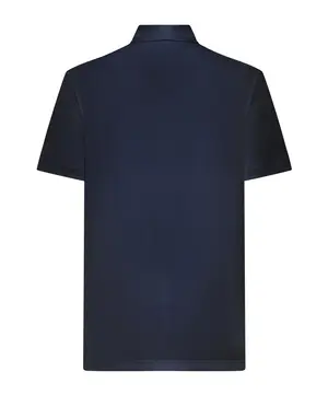 Giorgio Armani Lapel Polo Shirt - Black