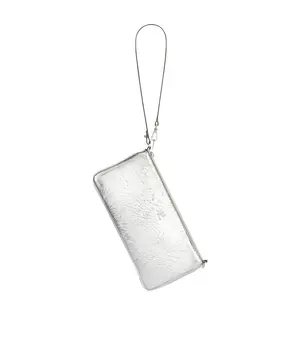 COURREGES Zipped Top Handle Shoulder Bag - Silver