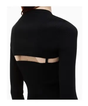 Alexander Wang Ribbed Knit Cut-out Mini Dress