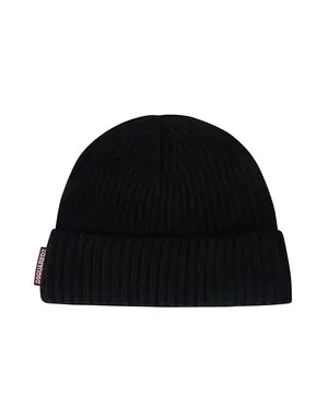 Dsquared2 Ribbed Beanie And Scarf Set - Black