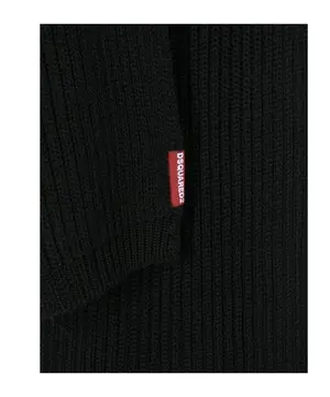 Dsquared2 Ribbed Beanie And Scarf Set - Black