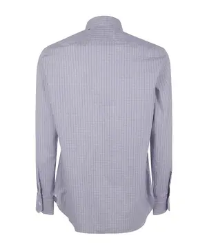 Zegna Checked Buttoned Shirt - Gray