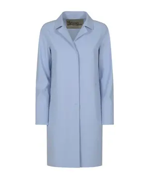 Herno Single-breasted Long-sleeved Coat - Blue