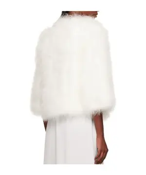 YVES SALOMON Feather Jacket - White