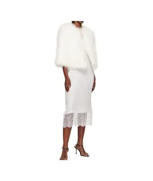 YVES SALOMON Feather Jacket - White