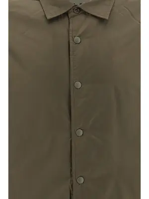 Aspesi Buttoned Long-sleeved Overshirt - Green