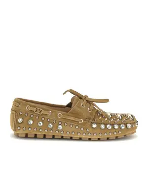 Valentino Garavani Crystal-embellished Loafers