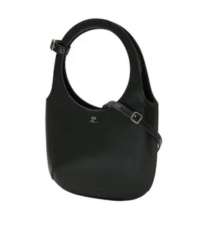 COURREGES Holy Naplack Zipped Tote Bag - Black
