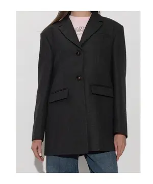 GANNI Wool Suiting Blazer