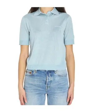 Gucci Regular Fit Short-sleeved Polo Shirt With Logo - Light Blue