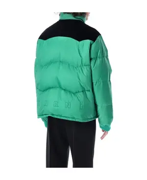 Marni Ripstop Down Jacket With Velvet Inlays