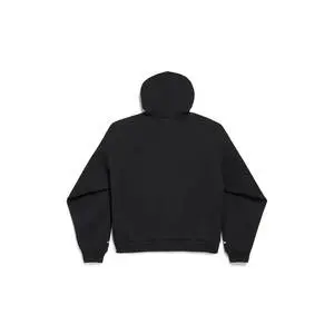 Balenciaga 3b Sports Icon Zip-up Hoodie - Black