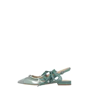 Pinko Bow Pointed Toe Slingback Pumps - Green