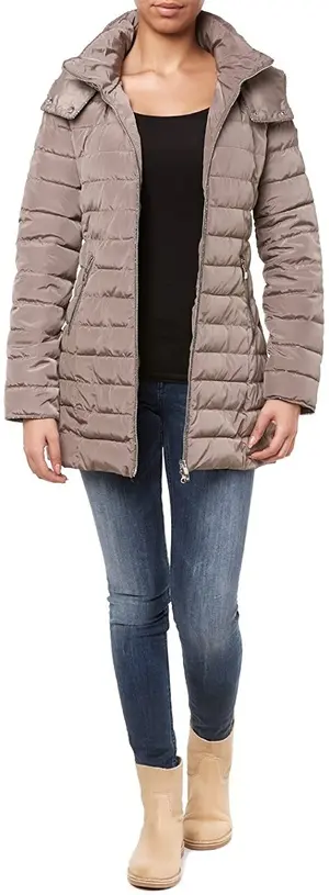 Emporio Armani Hooded Down Jacket - Nude