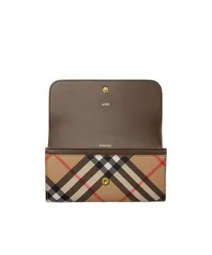 Burberry Checked Foldover-top Wallet