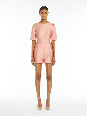 Max Mara Boat Neck Open-back Playsuit