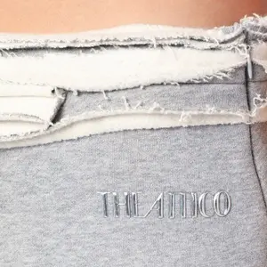 Attico Asymmetric Layered Skirt With Embroidered Logo - Grey