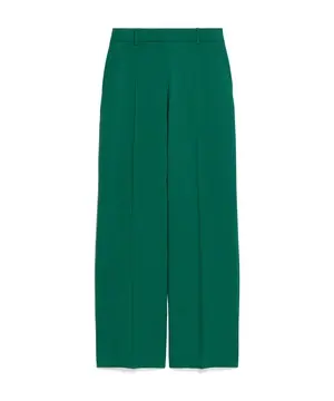 Max Mara Pleated Straight Leg Trousers - Green
