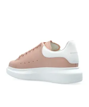 Alexander McQueen Oversized Lace-up Sneakers With Contrast Heel Trim - Pink