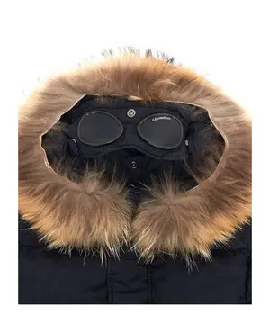 C.P. COMPANY Fur-trimmed Hooded Down Jacket