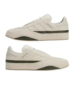 Y3 Gazelle Lace-up Sneakers - Opal White/gray White/khaki