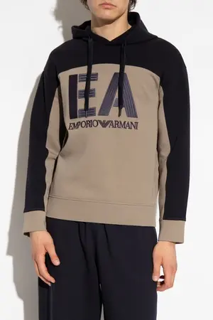 Emporio Armani Colour-block Logo Hoodie