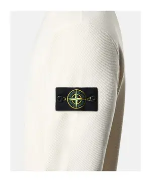 Stone Island Logo Patch Crewneck Sweatshirt - Ivory