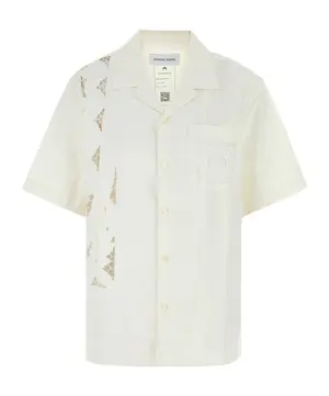 MARINE SERRE Notched Collar Bowling Shirt