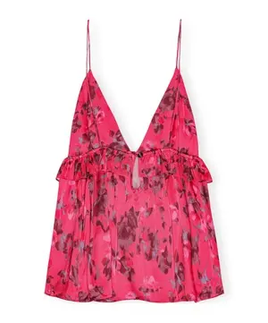 GANNI Floral Print Camisole Top