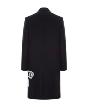Off-White Graphic Printed Single-breasted Coat