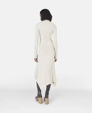Stella McCartney Ribbed Asymmetrical Hem Knit Jumper - White