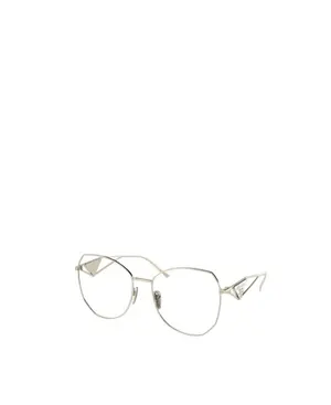 Prada Geometric Frame Glasses - Yellow