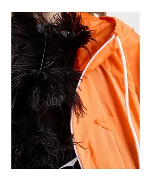 Prada Zip-up Hooded Jacket - Orange