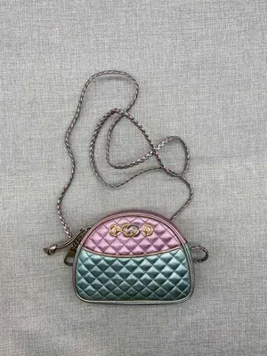 Gucci Quilted Shoulder Bag With Woven Straps