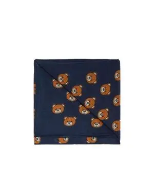 Moschino Logo Details Scarf - Black