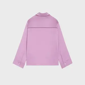 Celine Silk Satin Pyjama Shirt - Pink