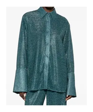 Oseree Lumiere Glitter Button-up Shirt