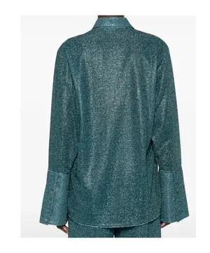 Oseree Lumiere Glitter Button-up Shirt