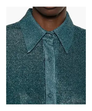 Oseree Lumiere Glitter Button-up Shirt