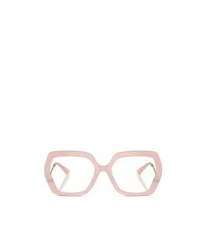 Dolce & Gabbana Irregular Frame Eyeglasses - Pink