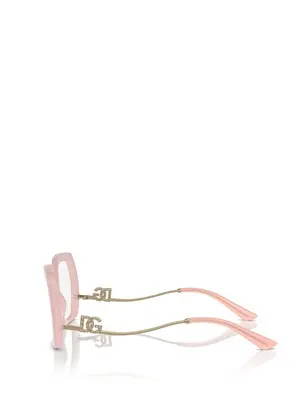 Dolce & Gabbana Irregular Frame Eyeglasses - Pink