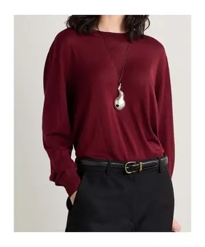 JIL SANDER Long Sleeve Crew Neck Sweater