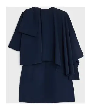 Celine Viscose Cady Cape Dress