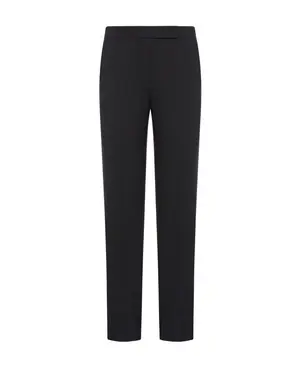 Max Mara Mid-rise Wool Suit Trousers - Black